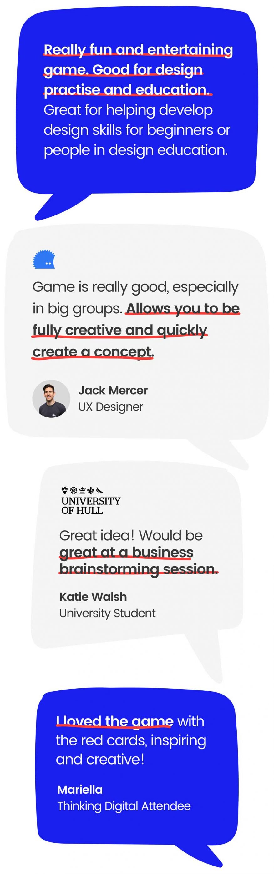 A 100% Intuitive Design Thinking Card Game for Brainstorms